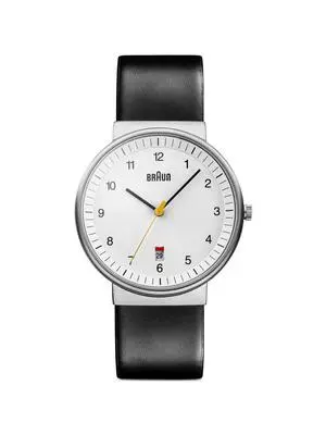 BRAUN WATCHES Classic Leather 40mm Watch - White
