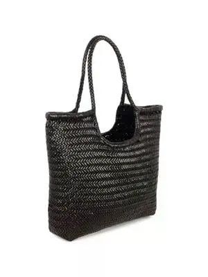 Dragon Diffusion Ns Diagonal Triple Jump Woven Leather Tote Bag