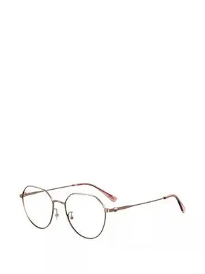 Moschino Geometric-frame Glasses - Gold