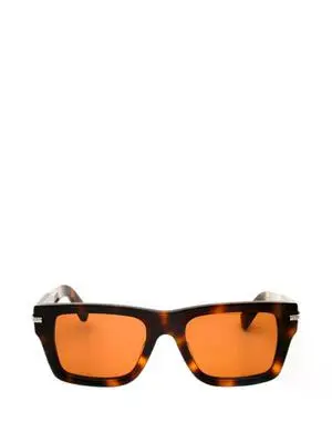 FERRAGAMO Tortoiseshell-pattern Rectangle-frame Sunglasses - Brown