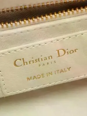 Dior Embossed Calfskin Lady Bag - White
