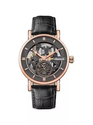 INGERSOLL WATCHES The Herald Skeleton 40mm Watch - Black