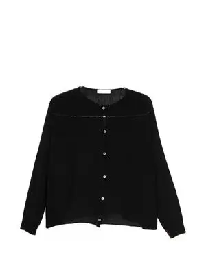 Liviana Conti Button-up Boat-neck Cardigan