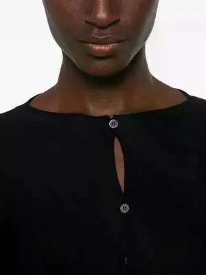 Liviana Conti Button-up Boat-neck Cardigan