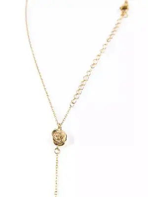 Magda Butrym Rose Drop Chain Necklace