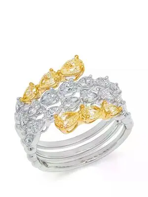ARZANO Diamond Four-row Ring - Silver