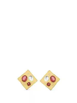 CAROL KAUFFMANN Tourmaline And Diamond Earrings - Gold