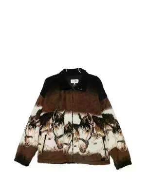 MAISON MARGIELA Horse-print Zip-up Cardigan
