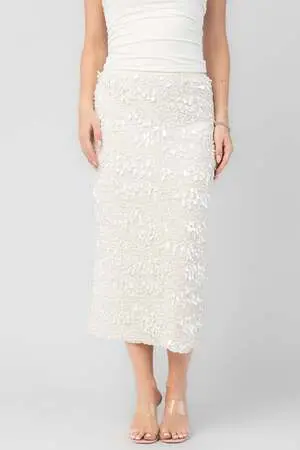 IN FEBRUARY Lavana Sequin Midi Skirt