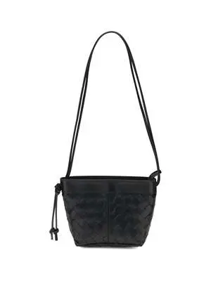 Bottega Veneta Woven Leather Shoulder Bag - Black