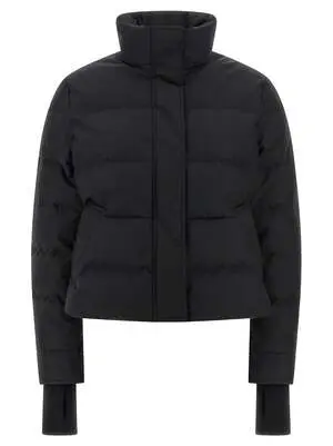 Alexander McQueen Cropped Quilted Down Jacket With Stand Collar