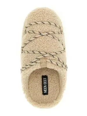 Moon Boot Teddy Slipper Mules - Cream