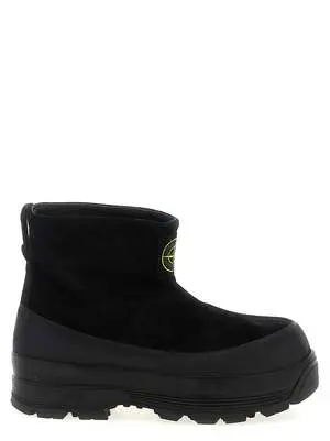 Stone Island Suede Ankle Boots - Black