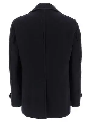 Tagliatore Monaco Double-breasted Wool Coat - Blue