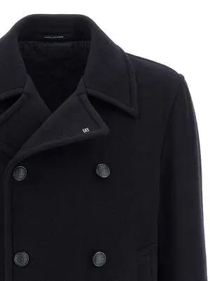 Tagliatore Monaco Double-breasted Wool Coat - Blue