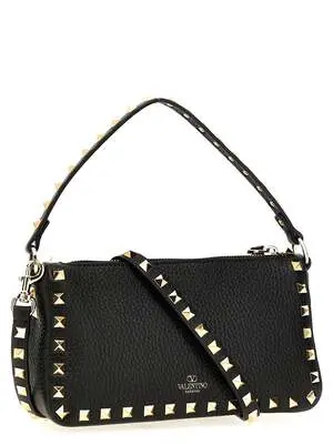 Valentino Garavani Rockstud Small Shoulder Bag - Black