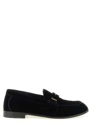 Saint Laurent Le Loafer' Velvet Loafers - Black