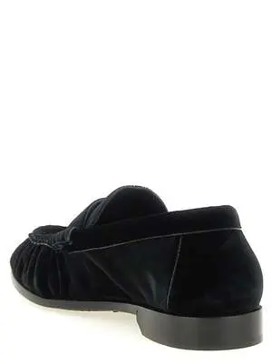 Saint Laurent Le Loafer' Velvet Loafers - Black