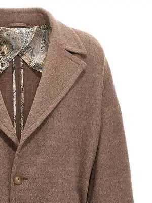 Etro Single-breasted Wool Coat