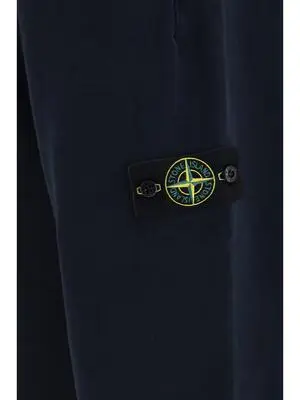 Stone Island Logo Patch Sweatpants - Blue