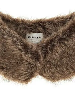 P.a.r.o.s.h Faux Fur Collar With Hook Closure
