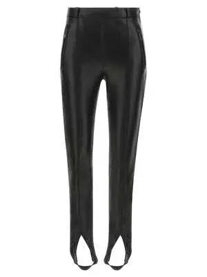 Balmain Leather Fuseau Leggings - Black