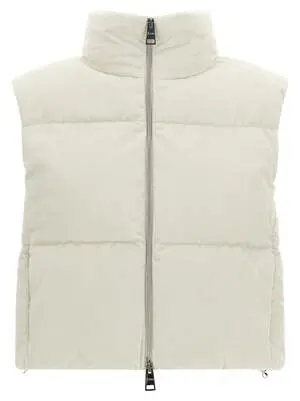 Herno Bright Corduroy Quilted Puffer Vest - White
