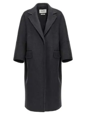 Max Mara Asburgo Mélange Wool And Cashmere Coat - Gray