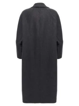 Max Mara Asburgo Mélange Wool And Cashmere Coat - Gray