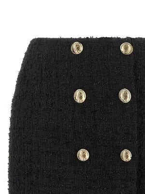 Balmain Embossed Button Detail Miniskirt