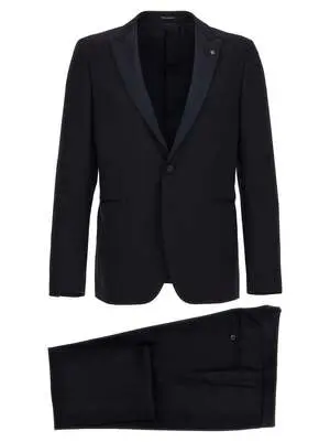 Tagliatore Tuxedo Dress - Blue