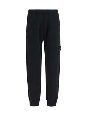 Stone Island Logo Patch Sweatpants - Black