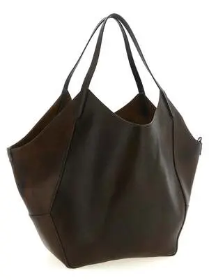 Brunello Cucinelli Reversible Lizard Effect Leather Duo Shopping Bag