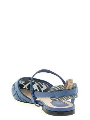 Fendi Colibrì Lite Slingback With Ff Motif - Blue