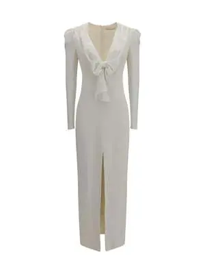 Alessandra Rich V-neck Dress With Bow