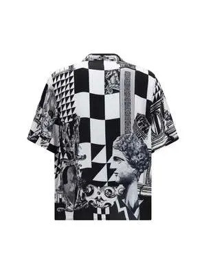 Versace Printed Silk Twill Shirt