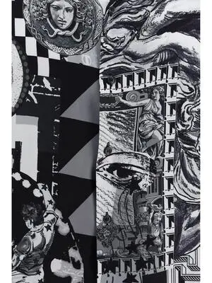 Versace Printed Silk Twill Shirt - Black