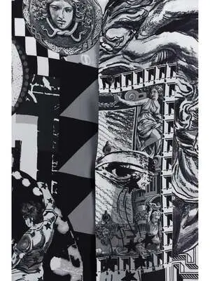 Versace Printed Silk Twill Shirt - Black