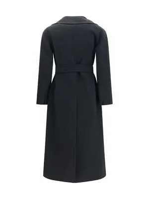 Max Mara Poldo Virgin Wool Coat - Black