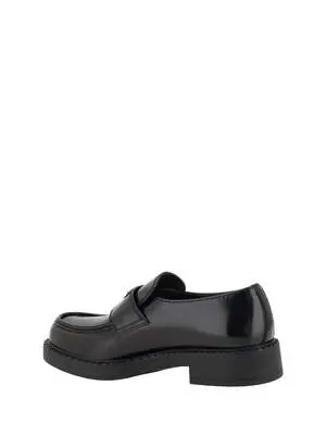 Prada Leather Loafers With Platform Sole