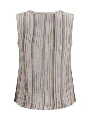 Missoni Sleeveless Ribbed Sequin Top