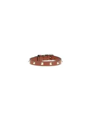 Valentino Garavani Rockstud Leather Bracelet - Brown