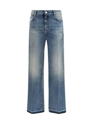 Amiri Ma Fit Monogram Denim Jeans - Blue