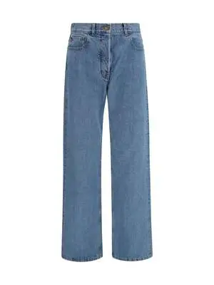 Thom Browne Thom Browne Selvedge Cotton Jeans With Adjustable Back Strap Blue