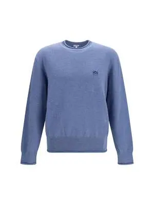 Loewe Cotton And Cashmere Sweater - Blue