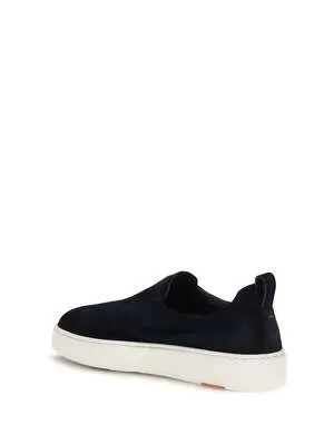 Santoni Suede Slip-on Sneakers - Blue