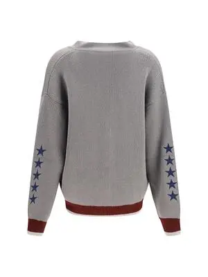 Off-White College Varsity Knit Cardigan - Gray