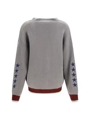 Off-White College Varsity Knit Cardigan - Gray