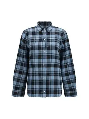 Off-White Check Flannel Padded Overshirt - Blue