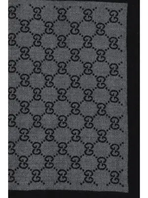 Gucci Gg Jacquard Wool Scarf